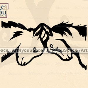 Butting Goats Svg File for Cricut, Farm Animal Clipart, Farmhouse Sign ...