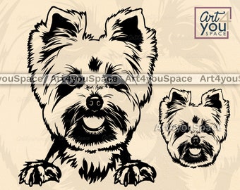 Yorkshire Terrier SVG Dog Svg Files for Cricut Cute Silkie | Etsy
