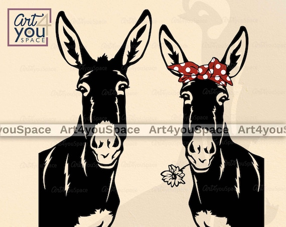 Mule Svg Files for Cricut Funny Farm Animal Clipart Peeking - Etsy