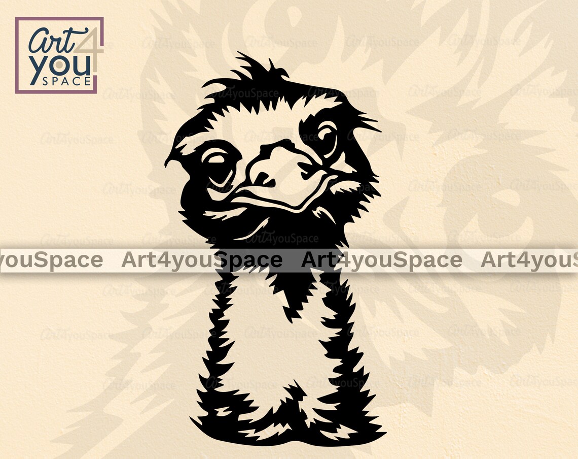 Cute Emu Head Svg Cricut Australian Bird Vector Animal Face - Etsy