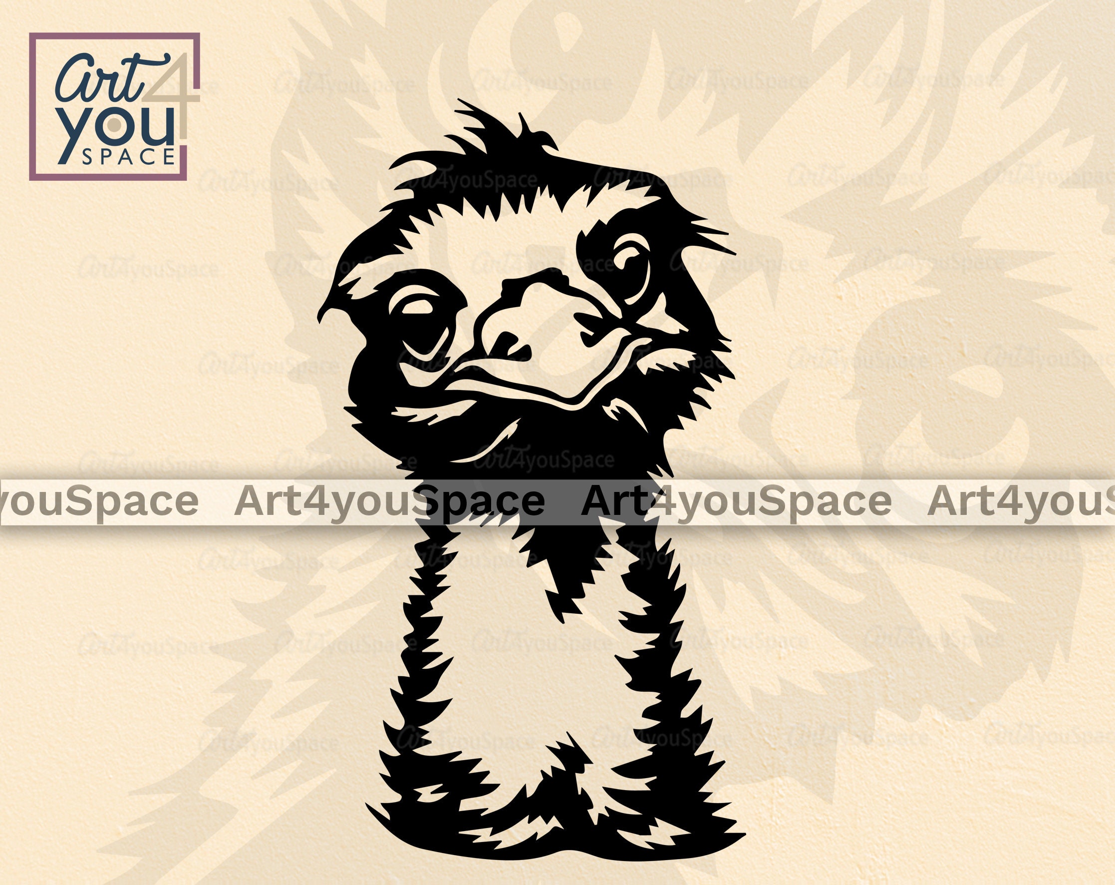 Cute Emu head svg Cricut australian bird vector animal face | Etsy