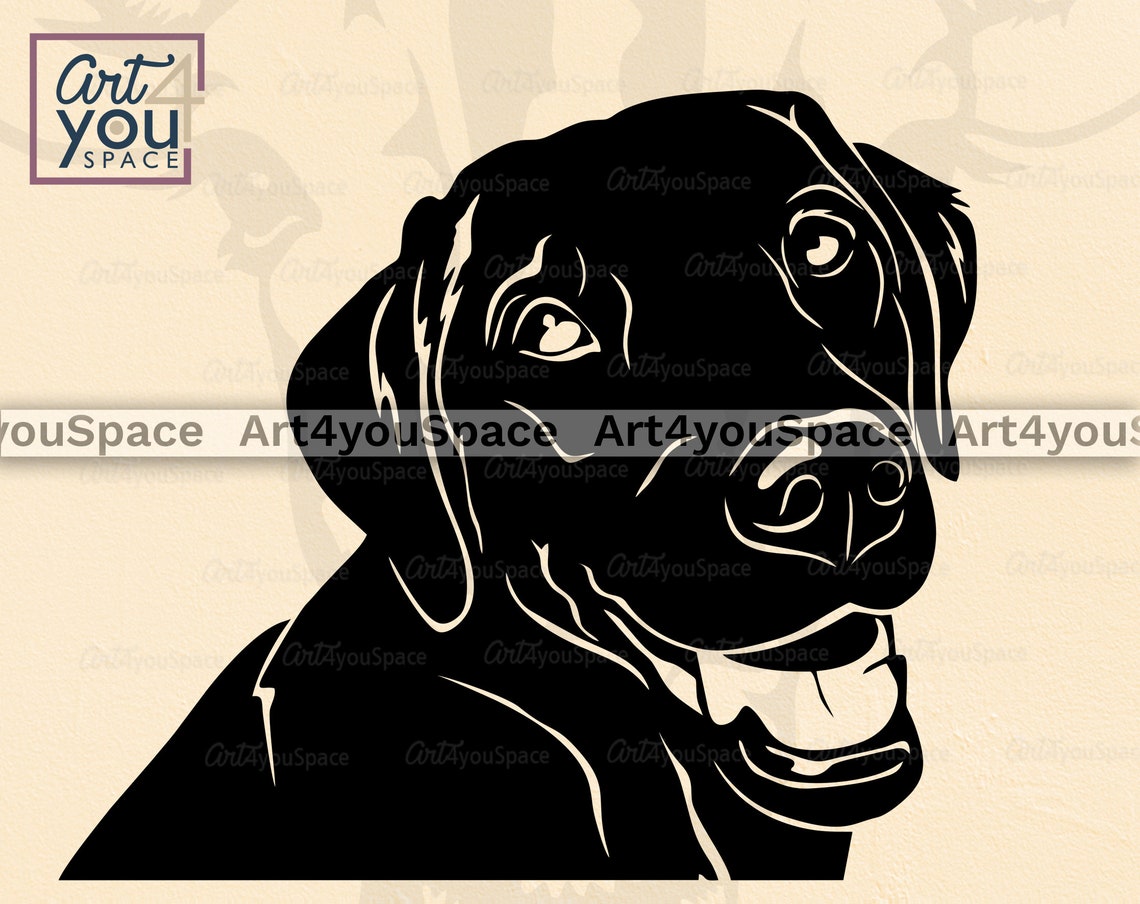 Black Labrador Svg Dog Svg Cricut Black Golden Retriever - Etsy