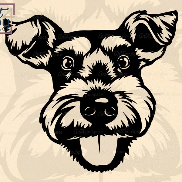 Schnauzer Svg - Etsy