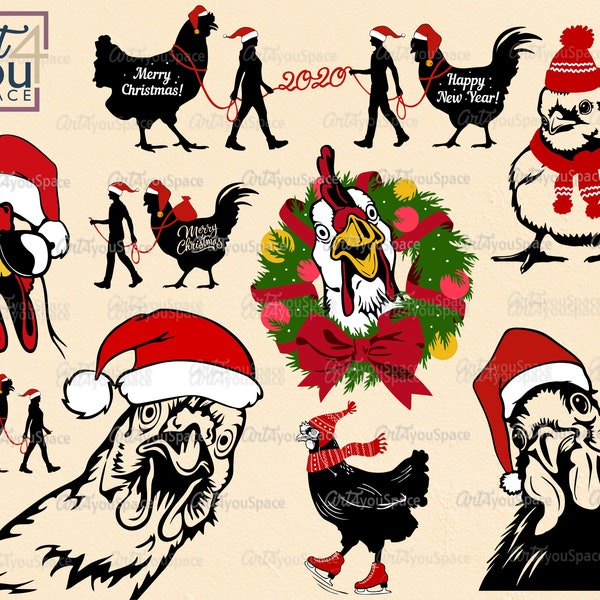 Chicken Christmas - Etsy