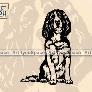 English Springer Spaniel SVG Files for Cricut, Dxf Plasma CNC Cutting ...