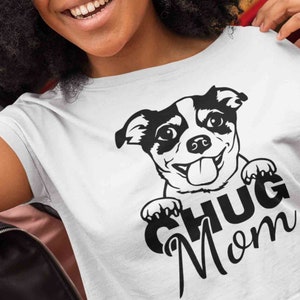 Chug Dog Svg File for Cricut, Chihuahua Pug Breed Mix Clipart, Peeking ...