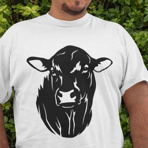 Bull SVG File Cricut, Cattle Clipart, Buffalo Head Vector Stencil, Cow ...