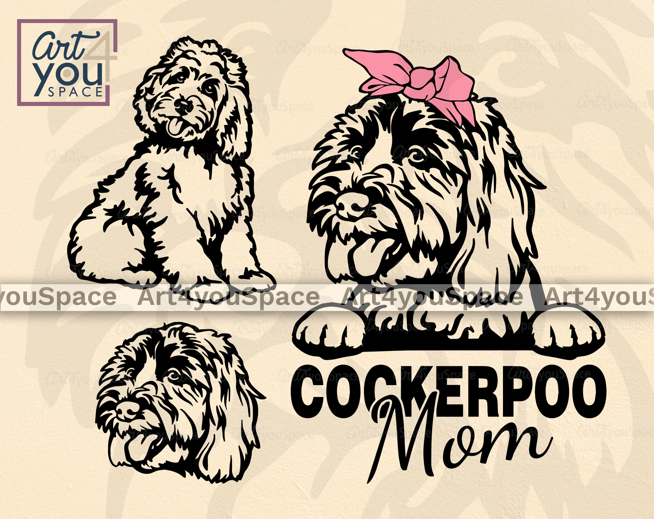Cockerpoo Svg Dog SVG File Cricut Cute Pet Clipart Download - Etsy