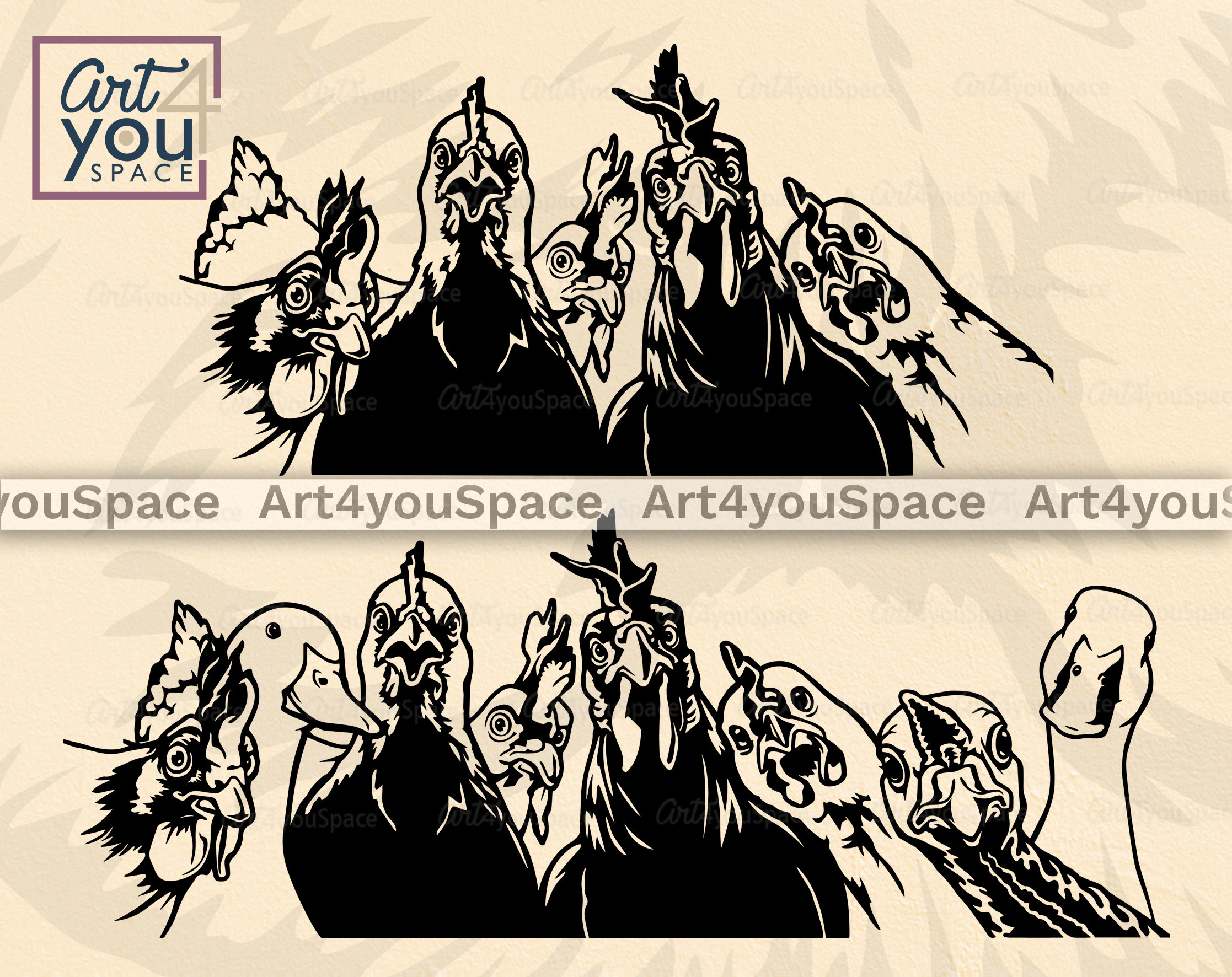 Chickens Svg Rooster Svg Files Cricut Duck Furkey Farm Life - Etsy ...