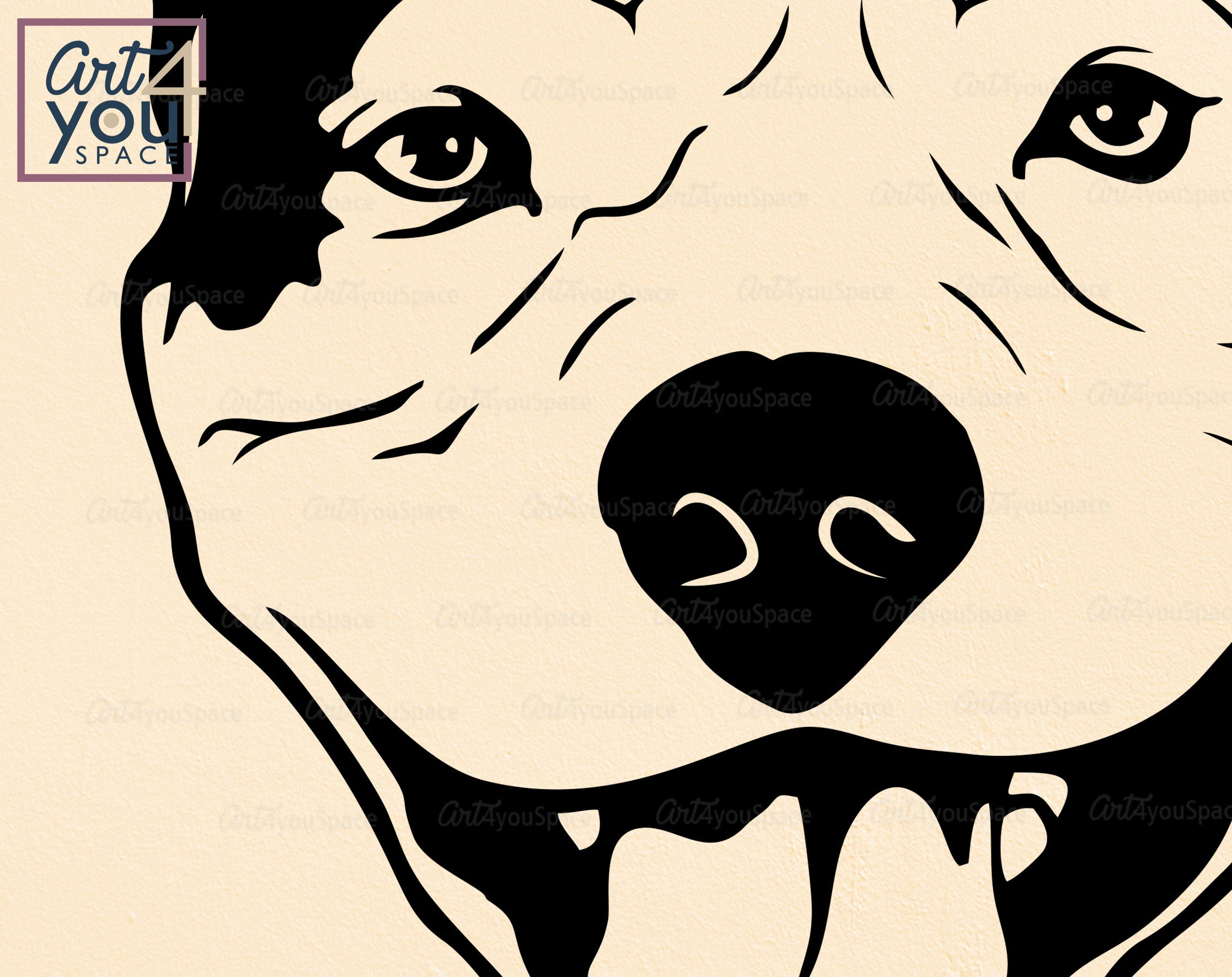 Pit Bull Svg Dog Svg Cricut Funny Face Head Clipart Png - Etsy