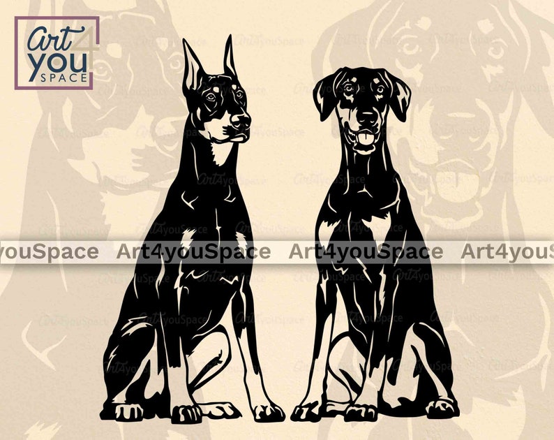Doberman Svg Dog SVG Files for Cricut Natural Doberman - Etsy Australia