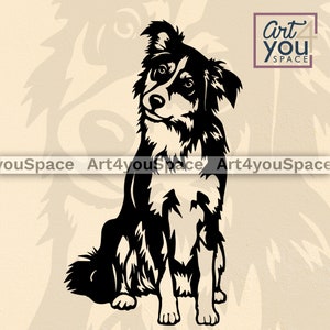 Miniature Australian Shepherd SVG Png DXF, Dog Cricut Project, Mini ...