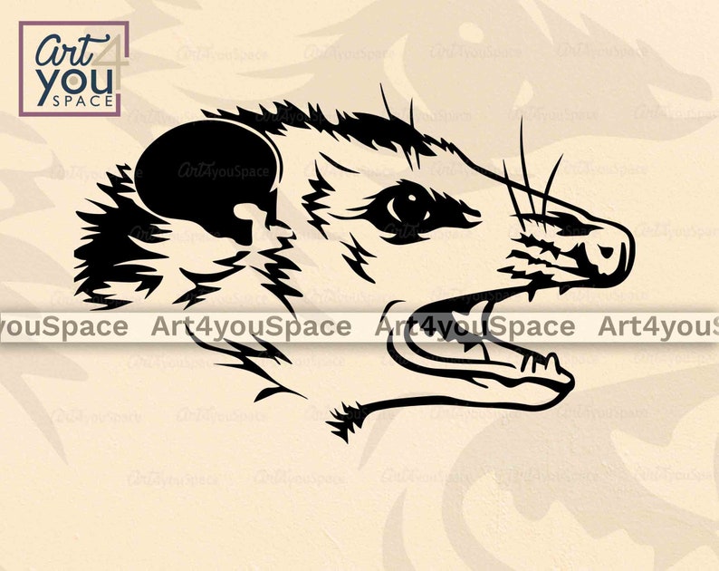 Opossum Svg Possum Screaming Clipart Woodland Animal Wild - Etsy