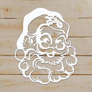 Santa Svg Cricut, Christmas Svg, Xmas Clipart, Laser Cut Vector, Dxf ...