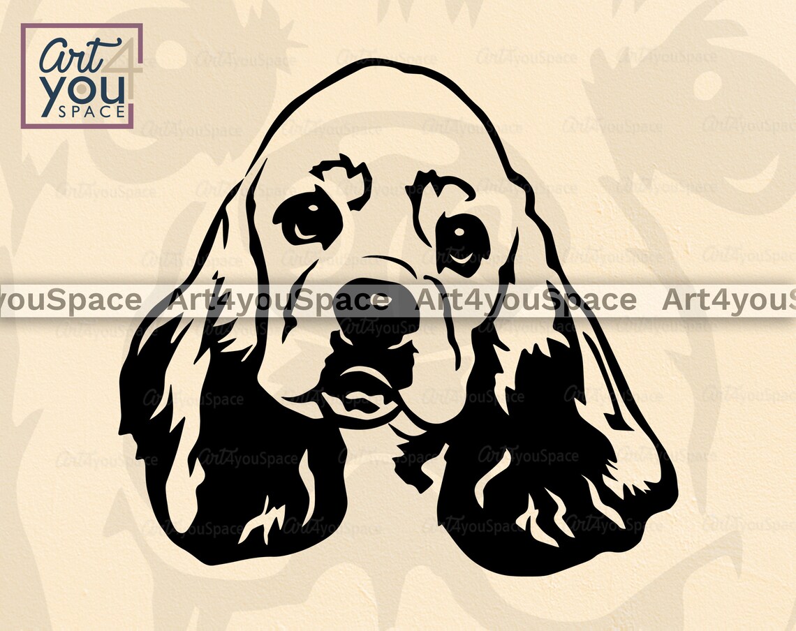 American Cocker Spaniel Svg Dog Svg Files For Cricut Pet | Etsy