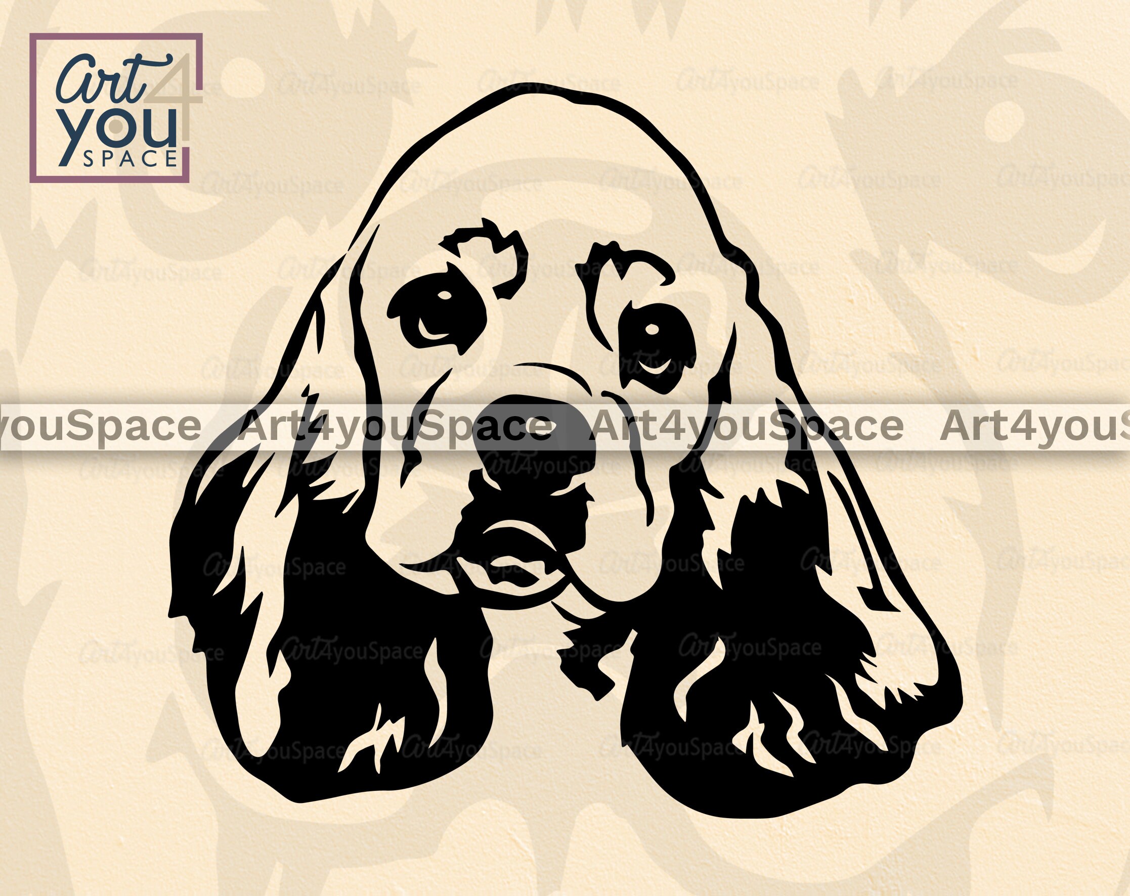 American Cocker Spaniel Svg Dog Svg Files For Cricut Pet | Etsy