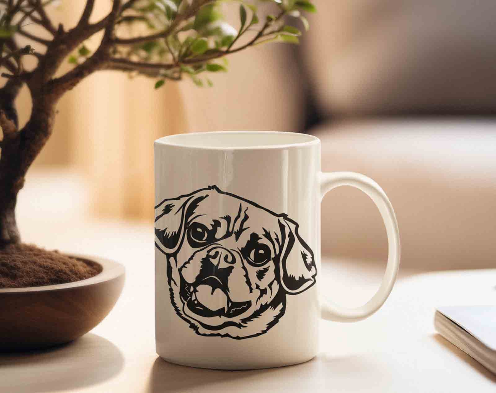 Puggle Svg, Dog Svg File for Cricut, Beagle Pug Mix Breed Clipart ...