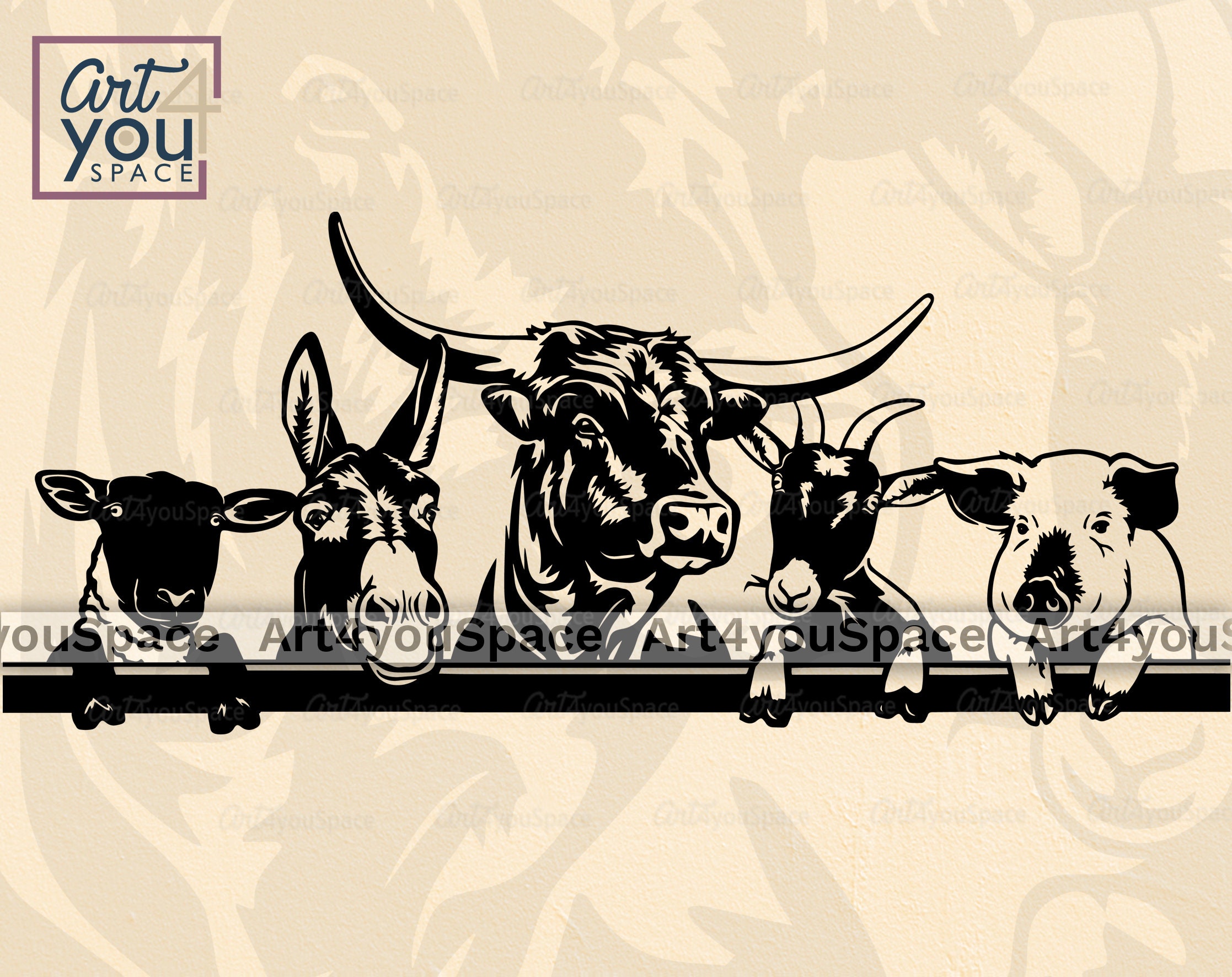 Livestock SVG Files for Cricut Farm Animals Clipart Chicken - Etsy