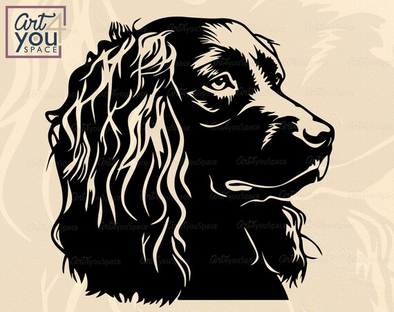 Boykin Spaniel svg dog svg cricut breed pet face head | Etsy