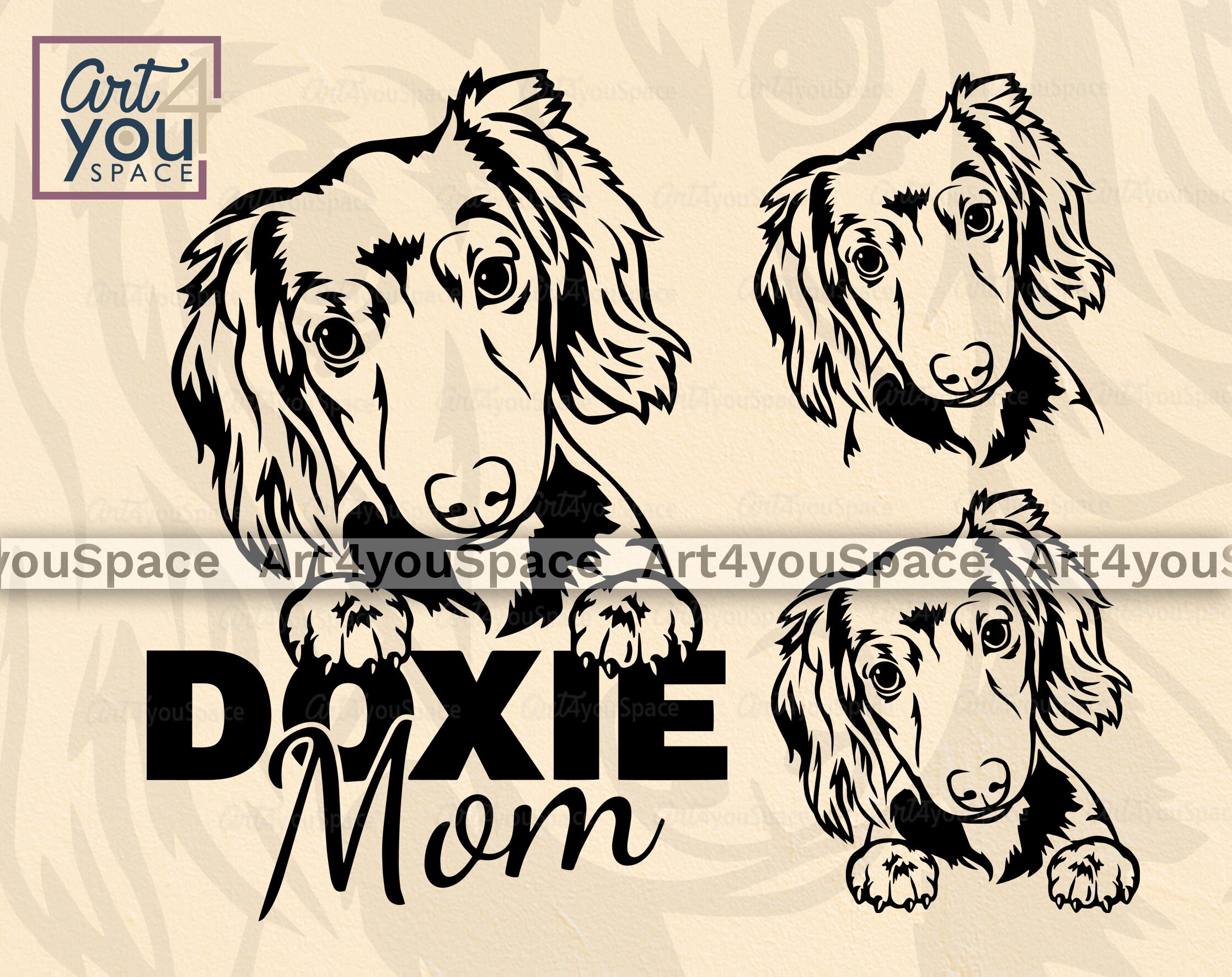 Miniature Dachshund Svg Dog Svg Cricut Doxie Mom Peeking | Etsy Canada