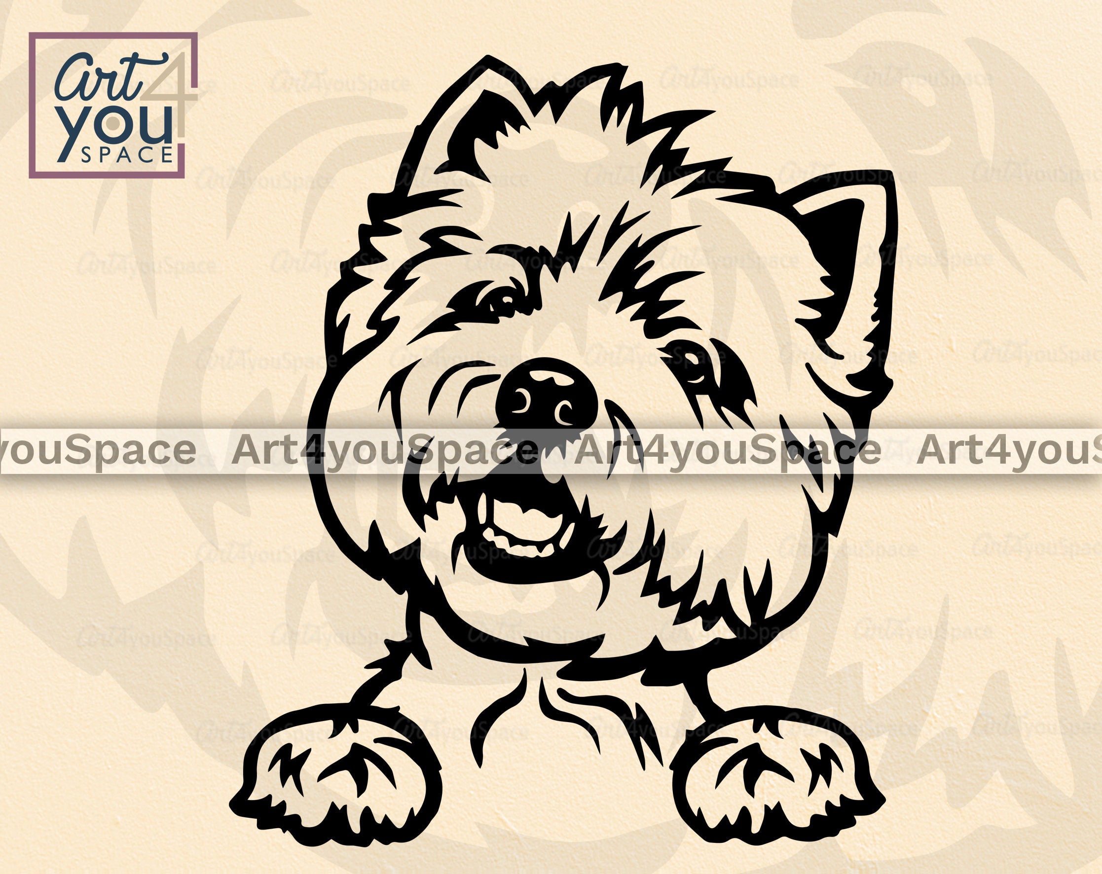 West Highland White Terrier Svg Westie Dad Clipart Dog Svg | Etsy