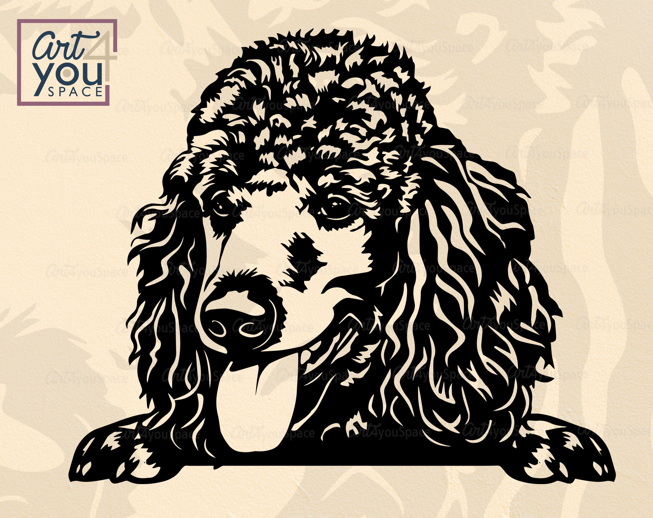 Poodle svg dog svg files for cricut black poodle Dad Breed | Etsy