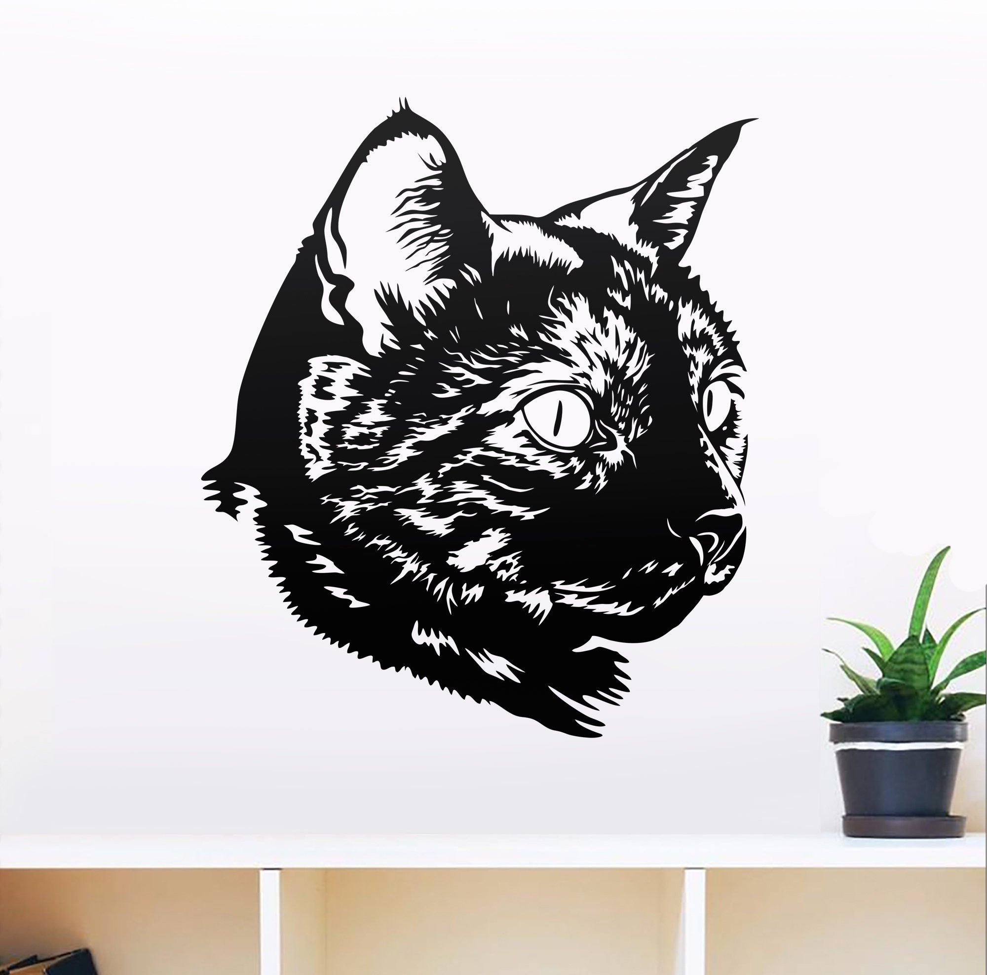 Cat Face SVG File for Cricut Clipart Head Shirt Svg | Etsy