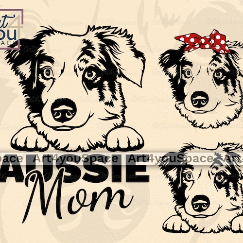 Australian Shepherd SVG JPEG PNG Cricut Cut File Aussie - Etsy