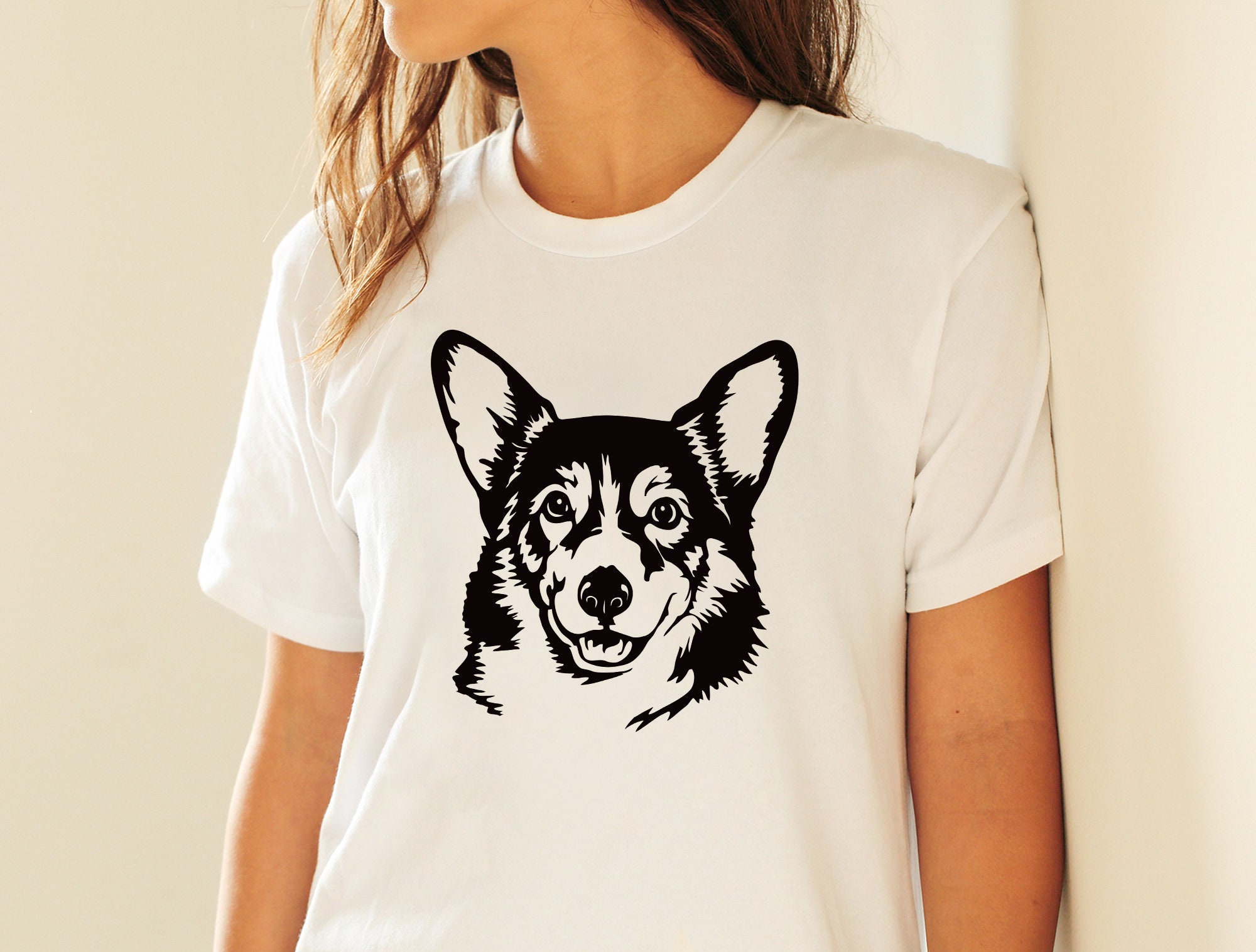 Corgi Svg Dog Svg Cute Corgi Dxf Face Head Body Peeking - Etsy