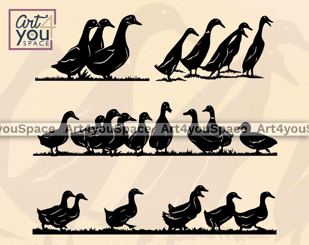 Ducks Svg, Dxf Files for Plasma Cnc, Lightburn, Glowforge Projects ...