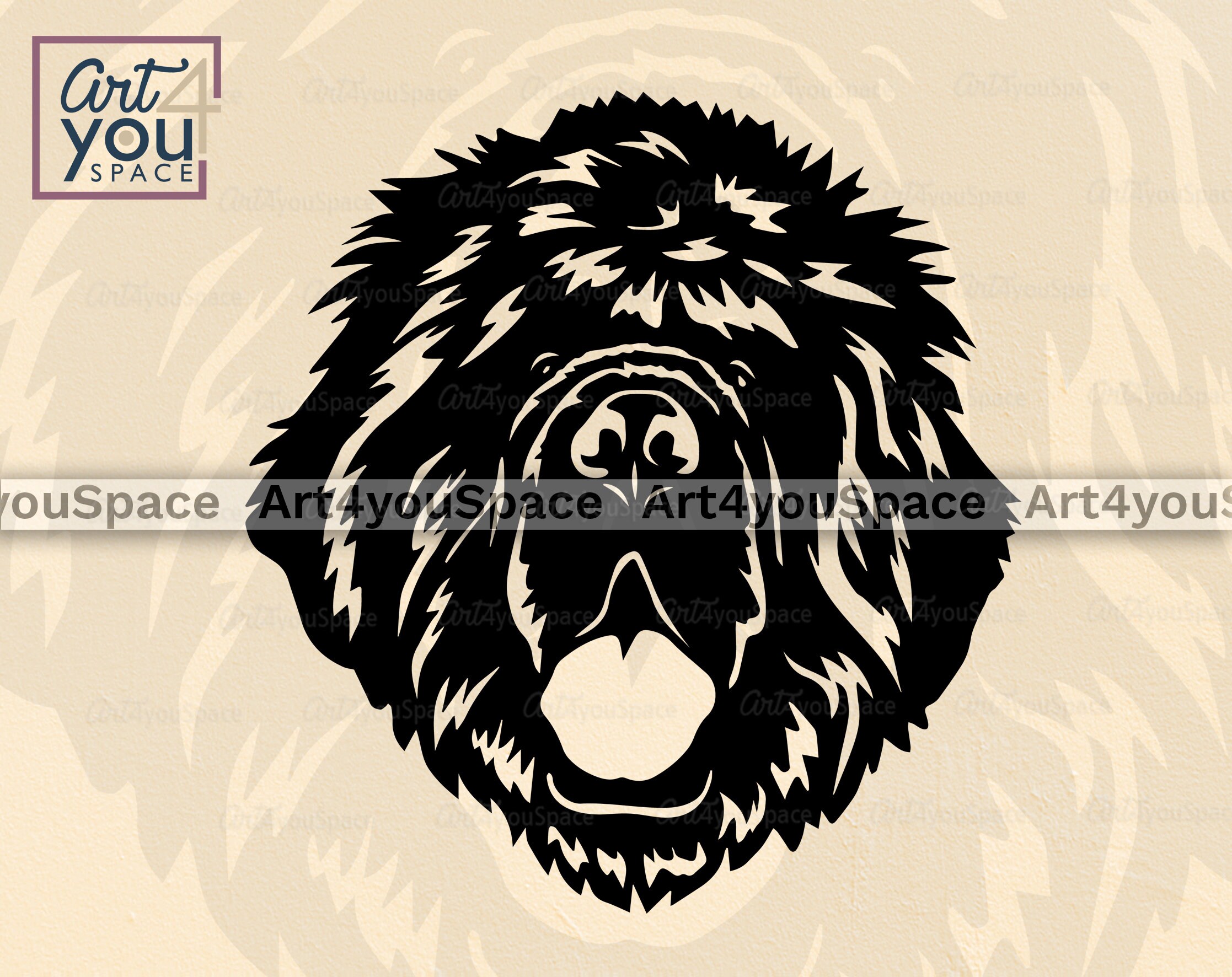 Newfoundland Svg, Dog Svg File for Cricut, Newfie Vector Clipart ...