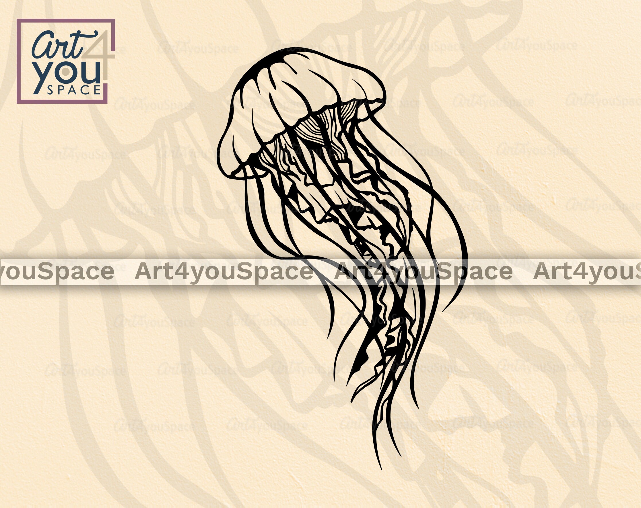 Jellyfish SVG Files for Cricut Sea Nautical Vector Clipart - Etsy