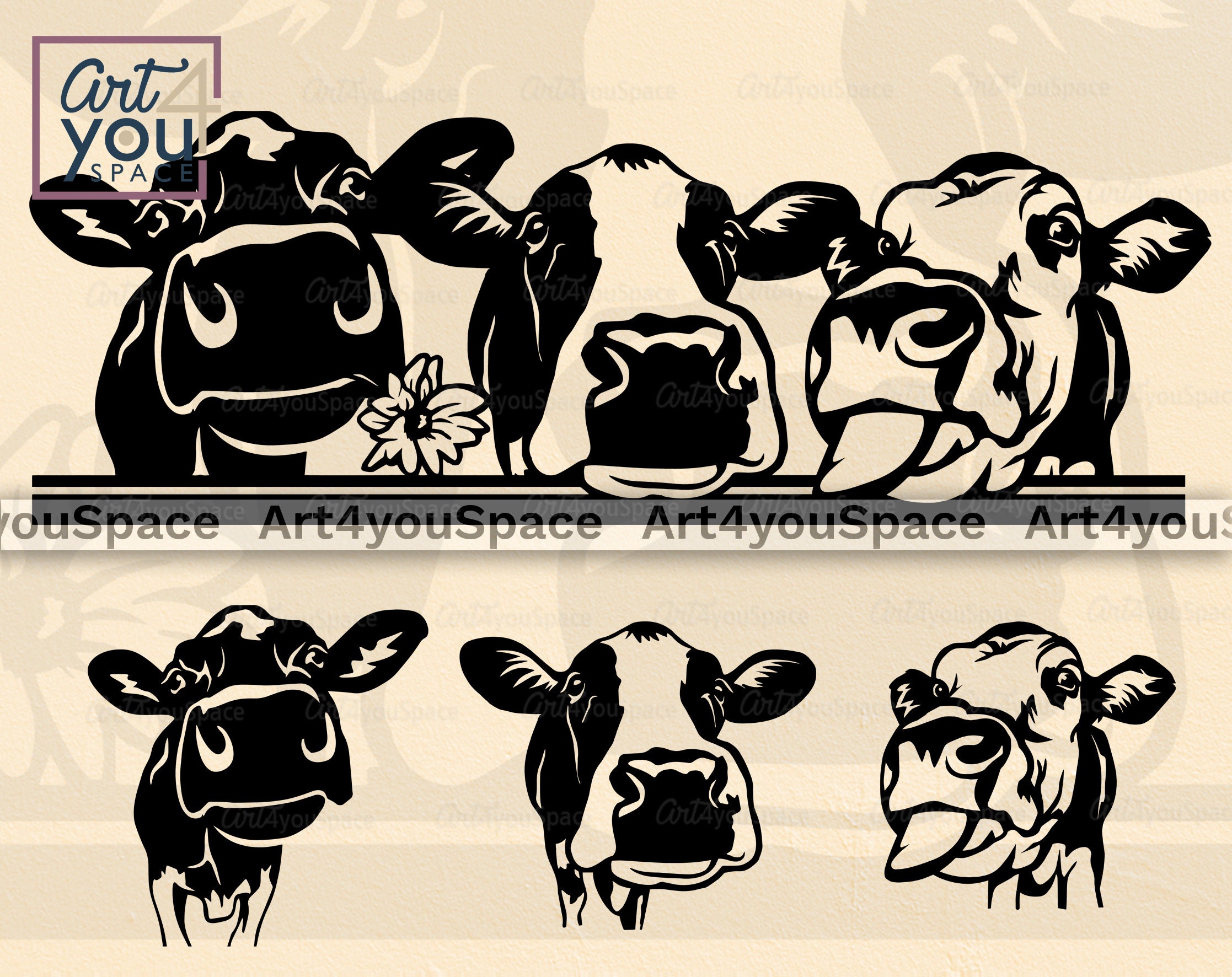 Cows Svg Cricut Heifer Png Funny Farm Animal Clipart - Etsy