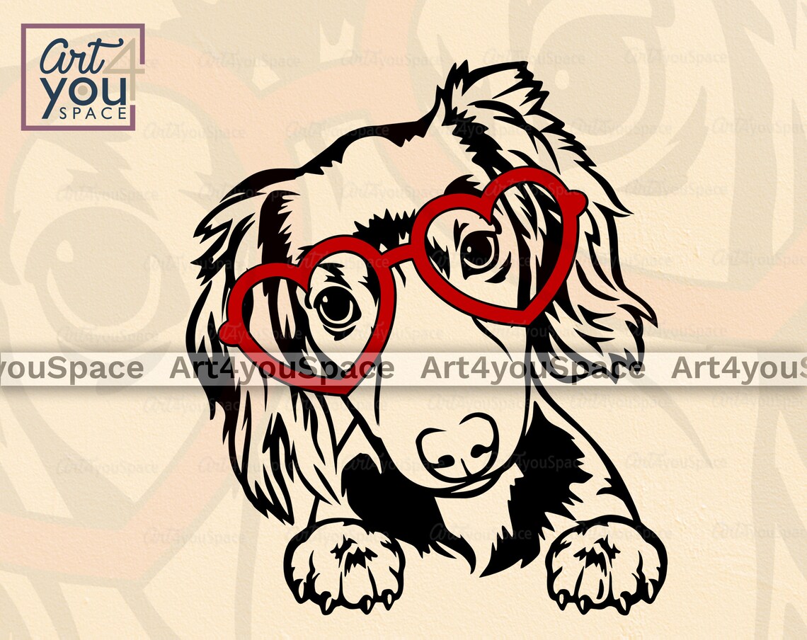 Miniature Dachshund Svg Dog Svg Cricut Doxie Mom Peeking | Etsy Canada