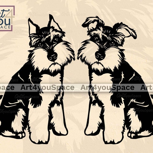 Miniature Schnauzer Dog Svg Cricut Mini Schnauzer Mom DXF - Etsy
