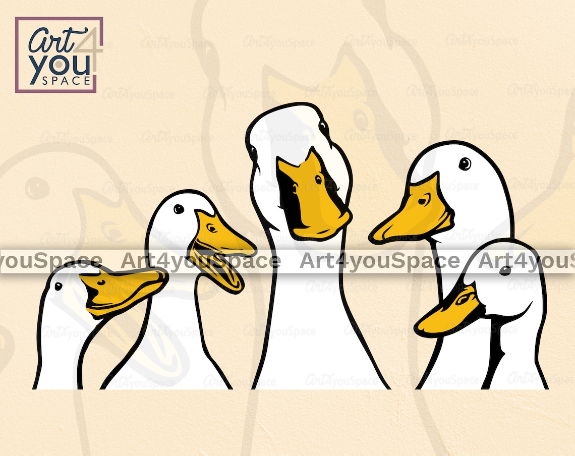 Ducks Svg Files for Cricut Funny Duck Peeking Head Clipart | Etsy New ...
