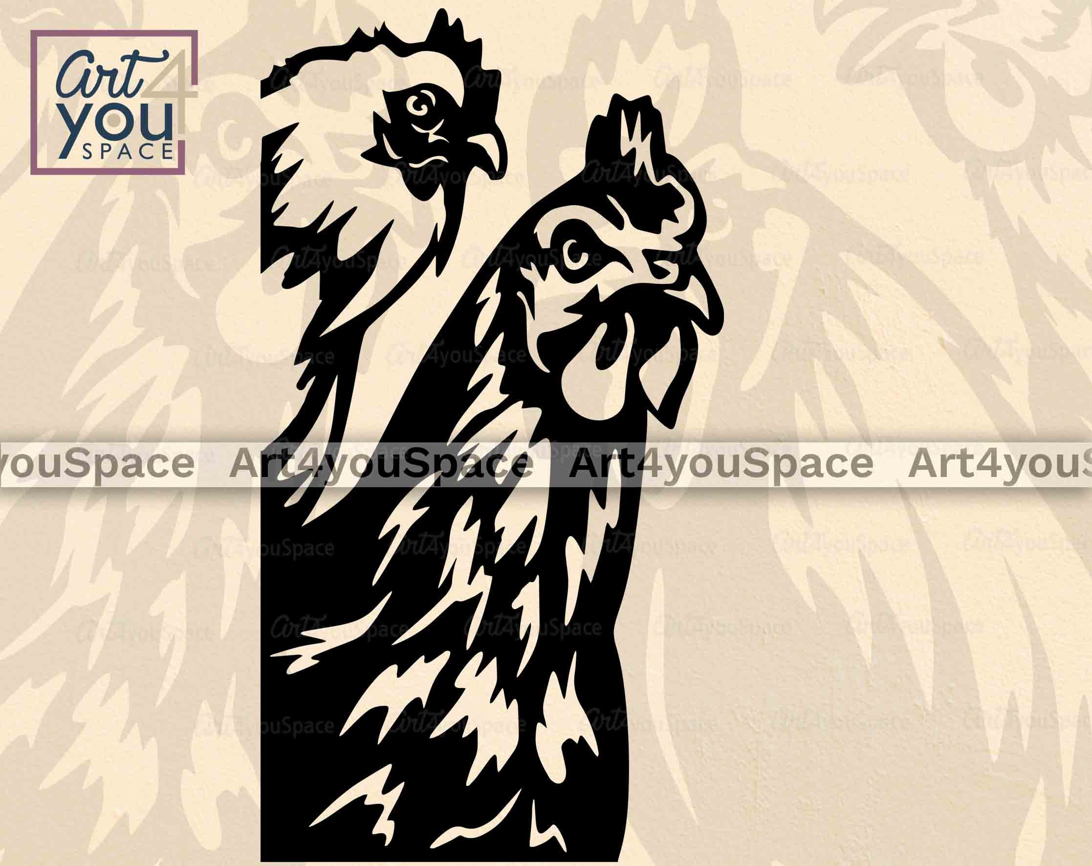 Chickens Svg, Peeking Rooster Svg Files Cricut, Glowforge Laser Cut ...
