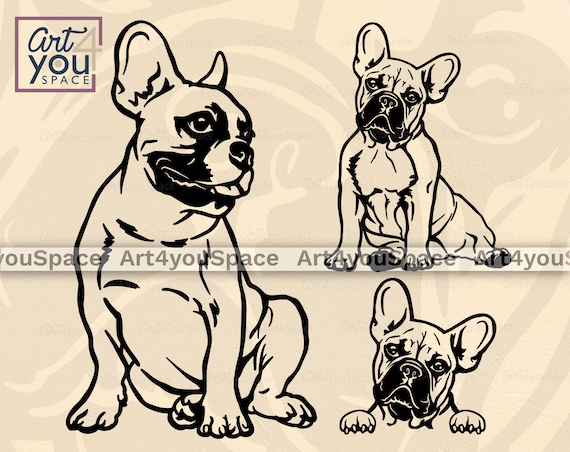 Dog Love Svg Animal Paw Svg Cute French Bulldog Svg Frenchie SVG Dog ...