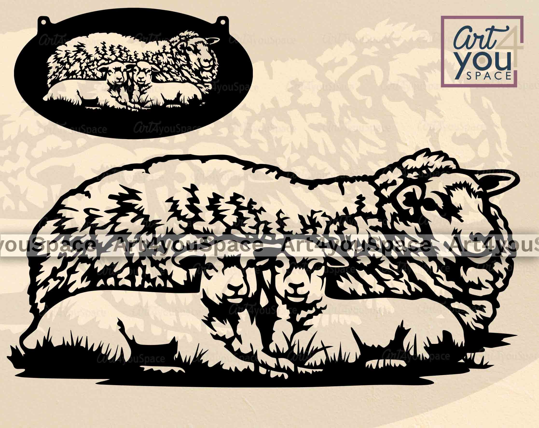 Lamb Svg Sheep Svg Cute Farm Animal Ewe Livestock Farm - Etsy UK