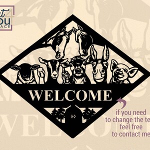 Barn Animals Svg, Dxf Files for Cnc, Laser Cut Vector, Plasma Files ...
