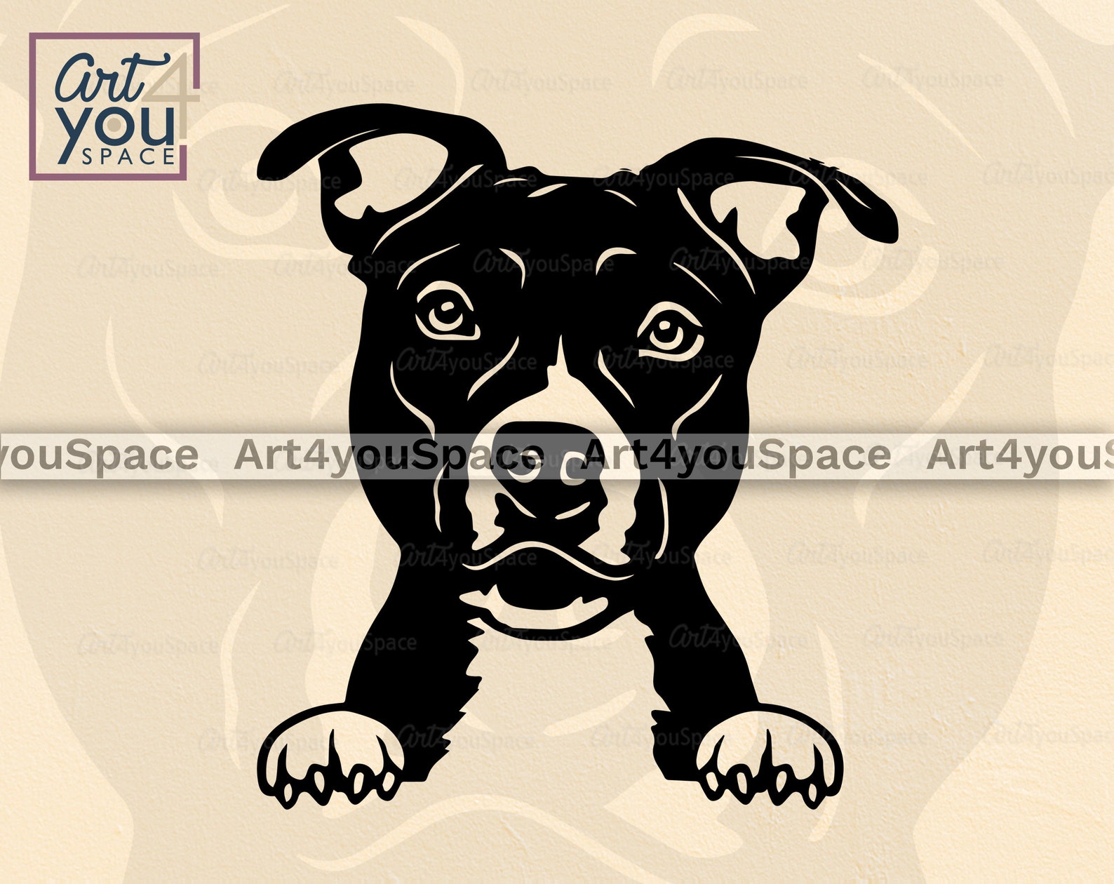 English Staffordshire Terrier SVG Dog Cricut Project Download, Staffie ...