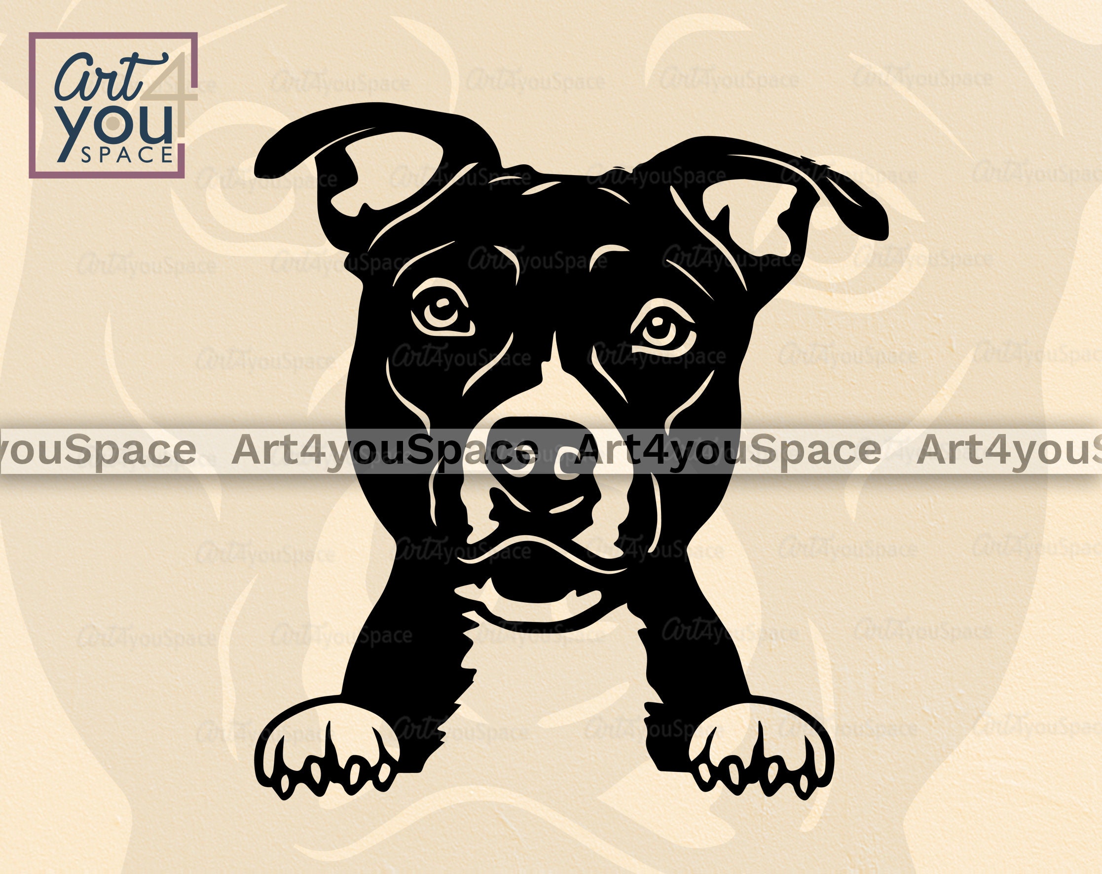 English Staffordshire Terrier SVG Dog Cricut project Download | Etsy