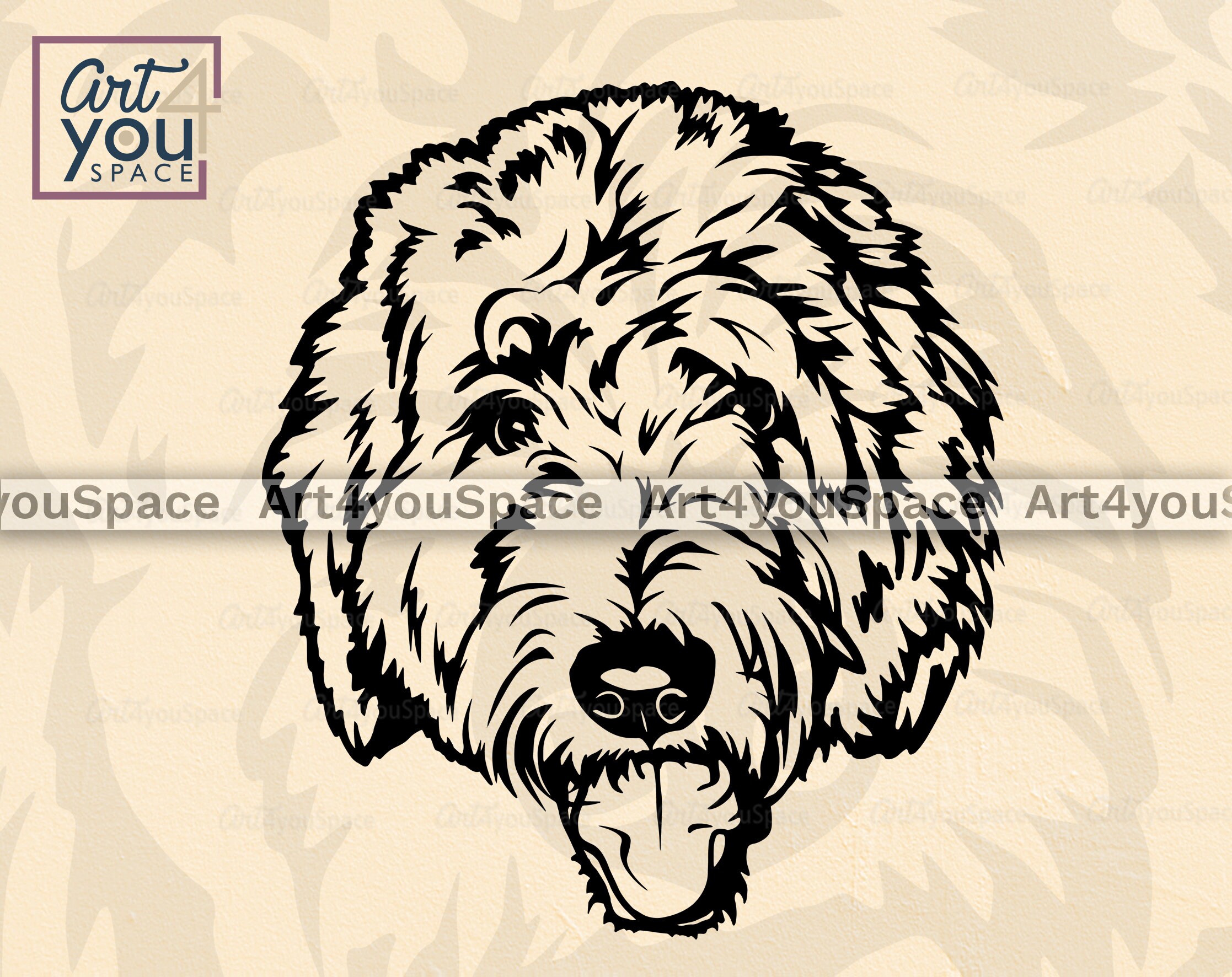 Golden Doodle Svg Dog Svg Cricut Face Clipart Head Body - Etsy