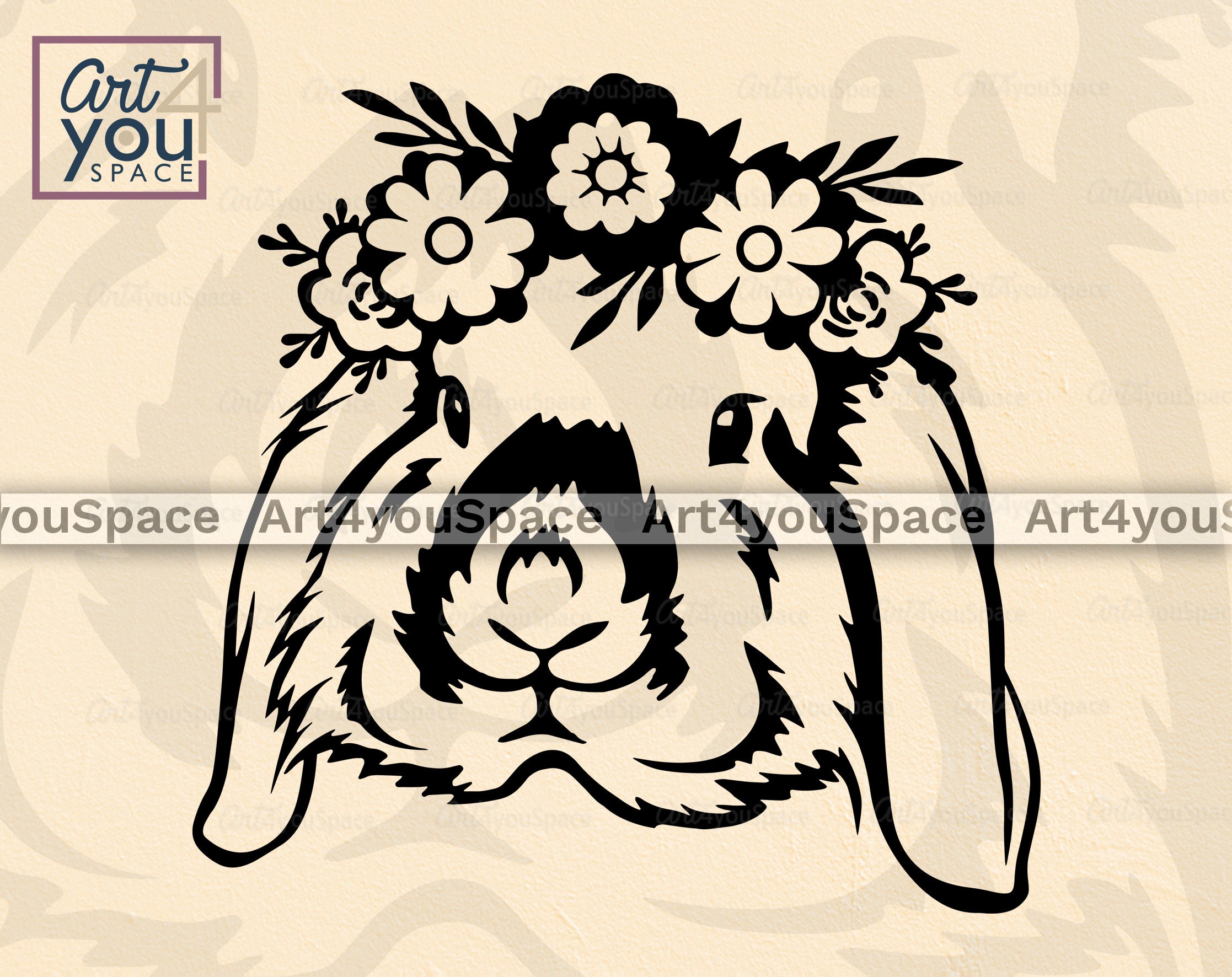 Burro svg Vector de caballo oveja clipart de corona floral - Etsy España