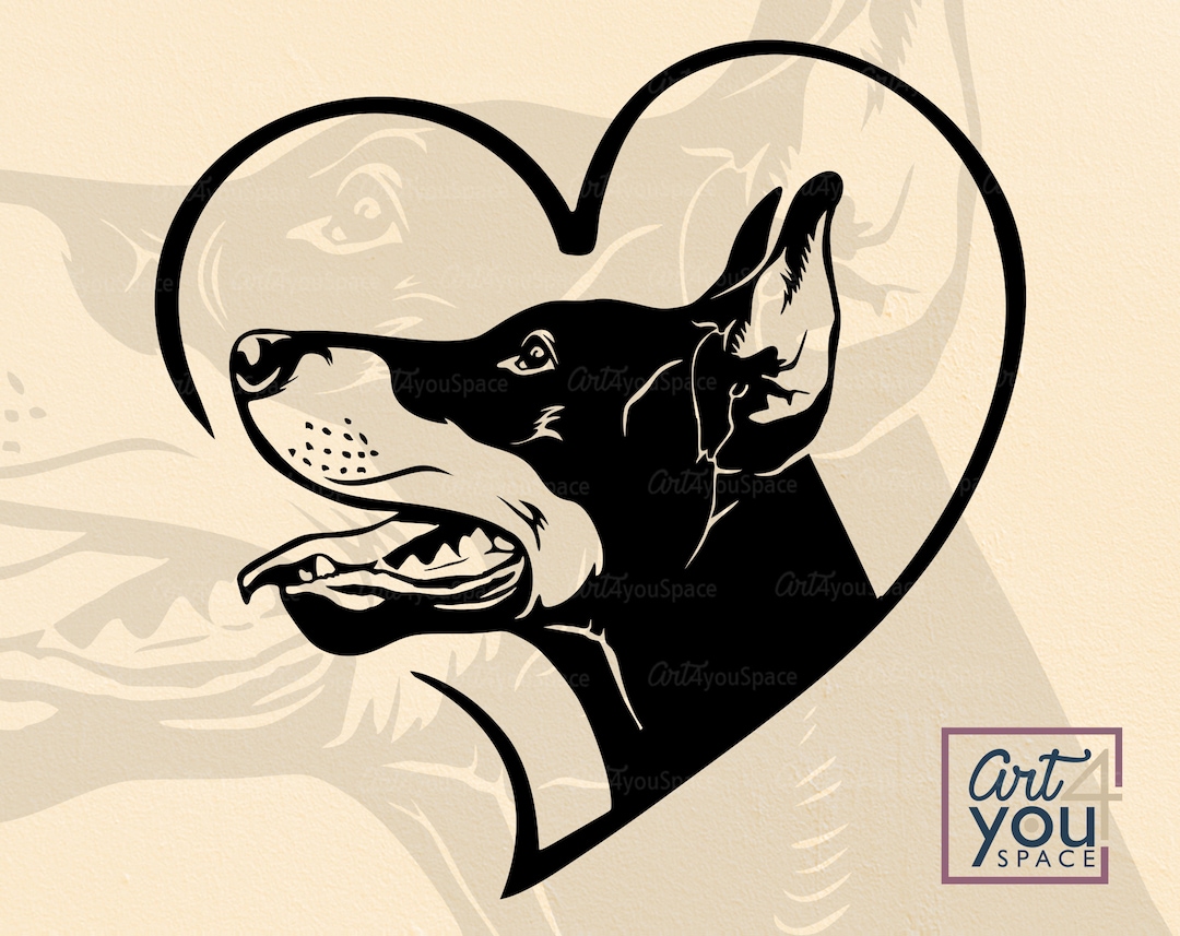 Doberman Svg, Doberman Pinscher Vector, Dog SVG Files for Cricut ...