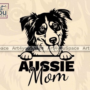 Mini Australian Shepherd, Aussie SVG, Dog Face Cricut Project, Aussie ...
