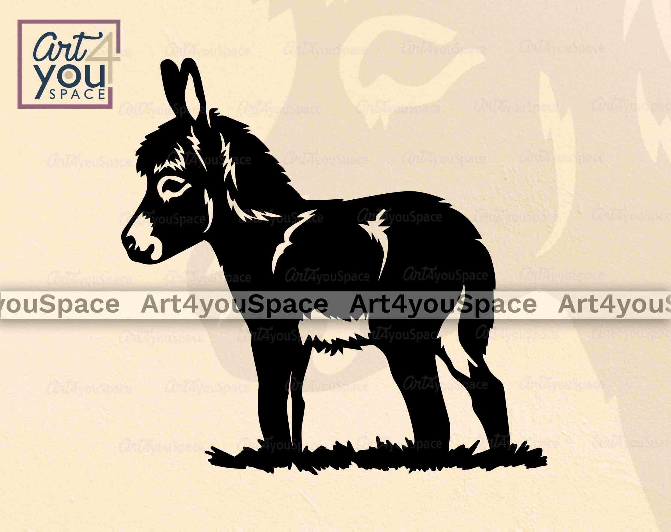 Mini Donkey Svg Files for Cricut Cute Farm Animal Clipart - Etsy Australia