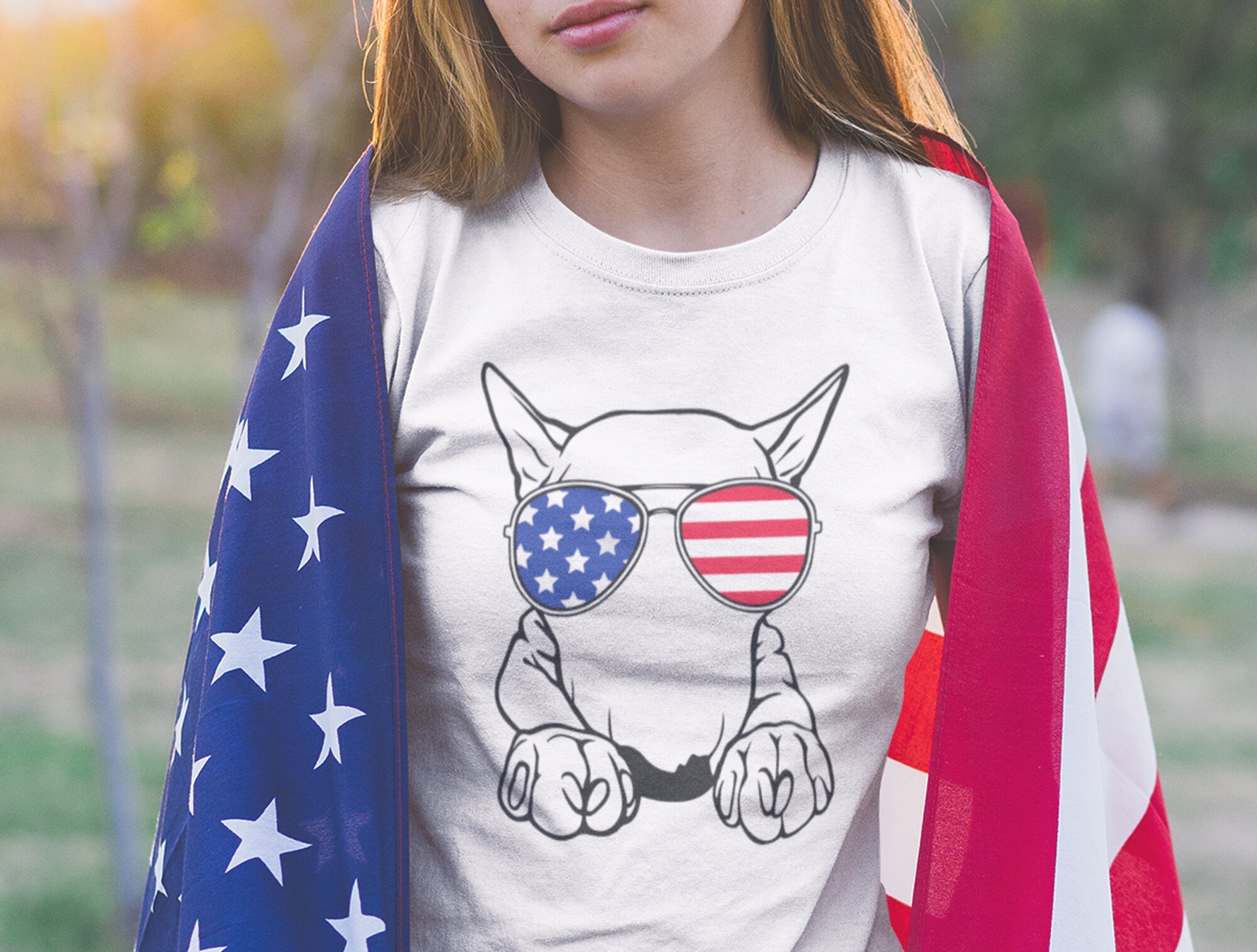 English Bull Terrier Svg Dog Svg Files for Cricut USA Flag | Etsy Canada