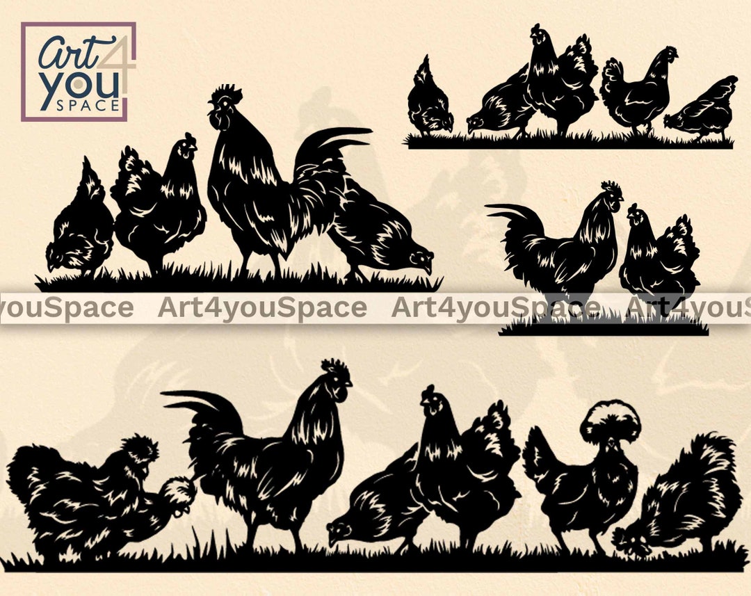 Chicken Laser Cut File, Rooster Svg, Cricut Projects, Farm Animal ...