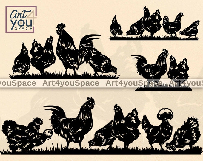Chicken Laser Cut File, Rooster Svg, Cricut Projects, Farm Animal ...